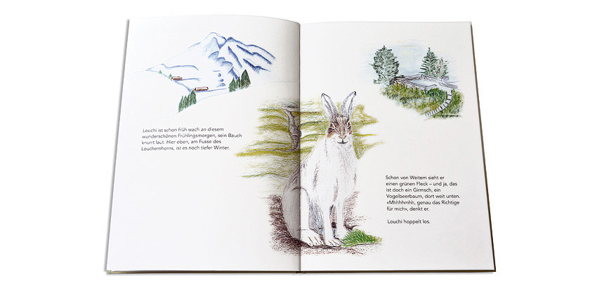 Jungfrau - Top of Europe - Kinderbuch "Der Schneehase Louchi" - Deutsch